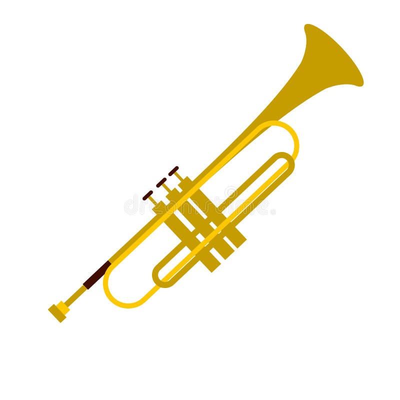 Trumpet Simple Sketch stock illustration. Illustration of music - 74223804