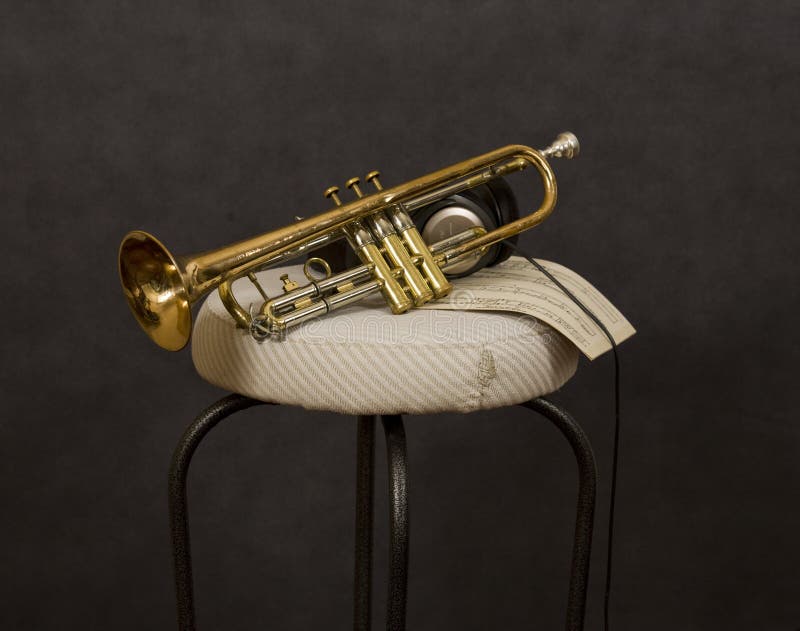 Trumpet On Stool Picture. Image: 19573542