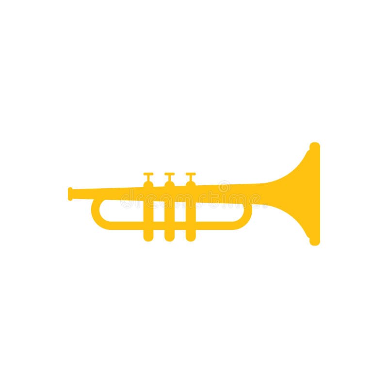 Trumpet Yellow Graphic Design Template Vector Illustration Stock Vector ...