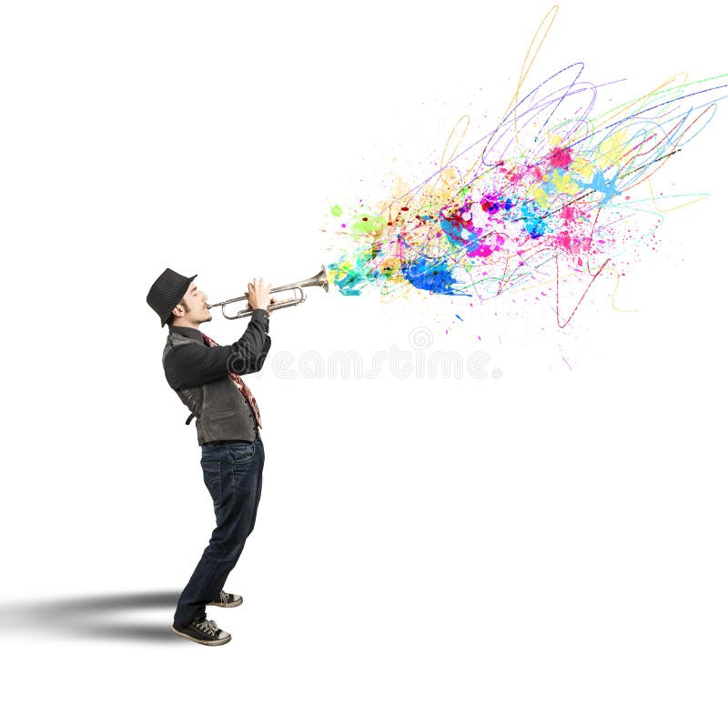 Boy trumpeter. stock image. Image of culture, child, band - 52016819