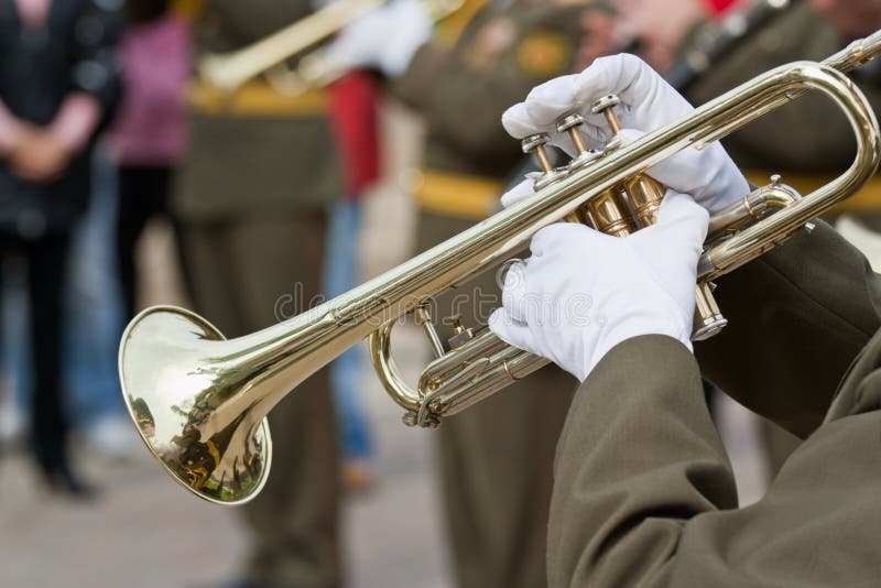 Trumpeters stock image. Image of parade, performer, fingers - 19276743