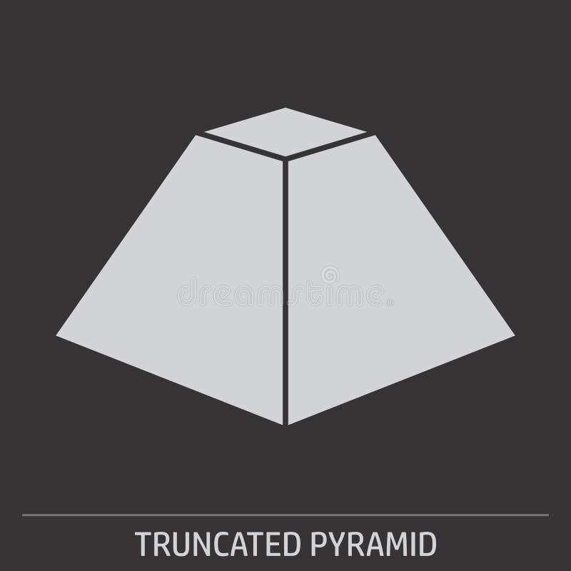 Truncated pyramid icon stock illustration. Illustration of dimensional ...