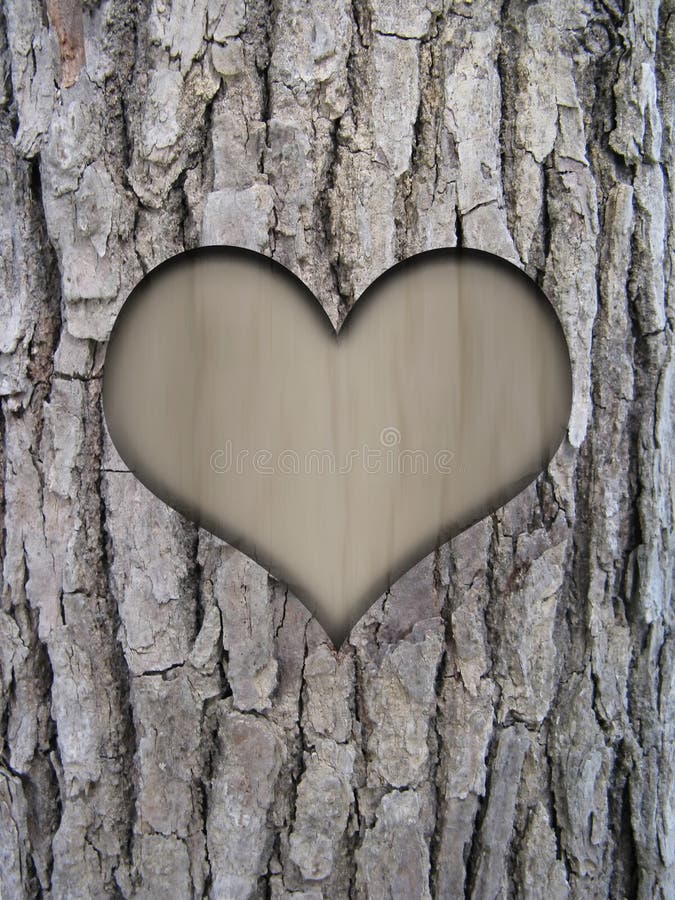 Tree Trunk With Heart Clipart