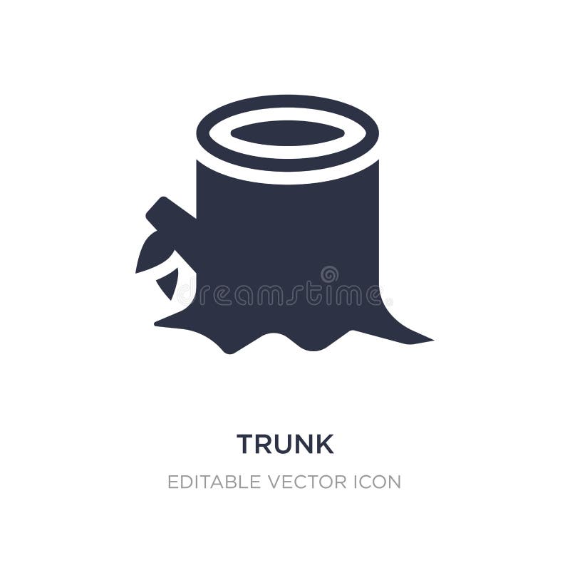 Trunk Icon on White Background. Simple Element Illustration from Nature ...