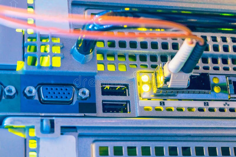 Trunk Internet Cable Close-up. Optical Fiber Telecommunication Cable is ...