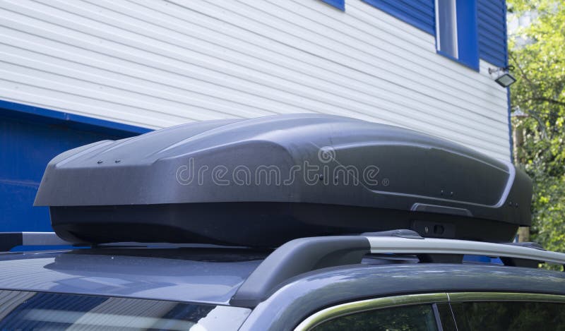 The Trunk on the Roof of the Car.Cargo Transportation by Passenger Car ...