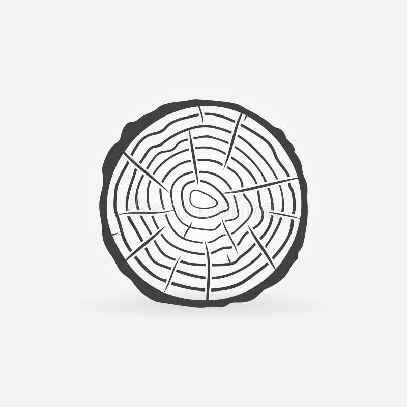 Trunk Slice with Tree Rings Vector Concept Icon Stock Vector ...