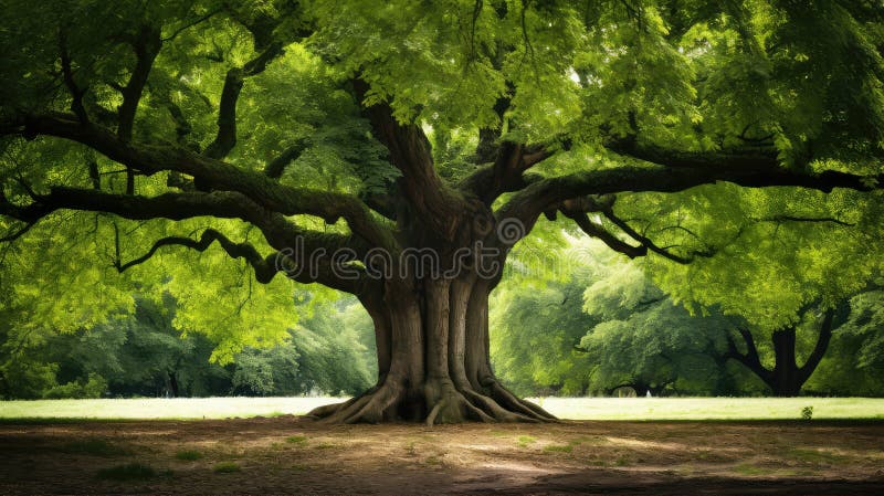 Trunk split tree stock photo. Image of leaves, balance - 361322768