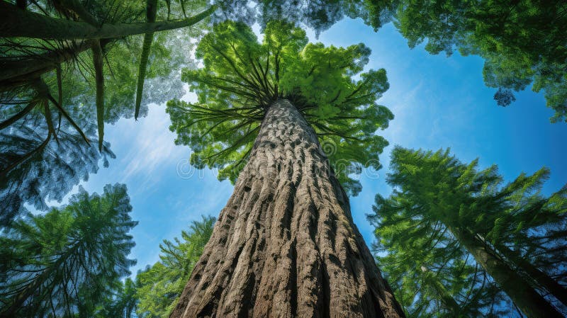 Trunk tree looking up stock image. Image of landscape - 372363439