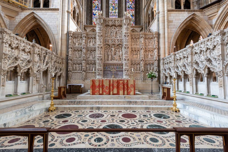 Truro cathedral editorial stock photo. Image of glass - 320378003
