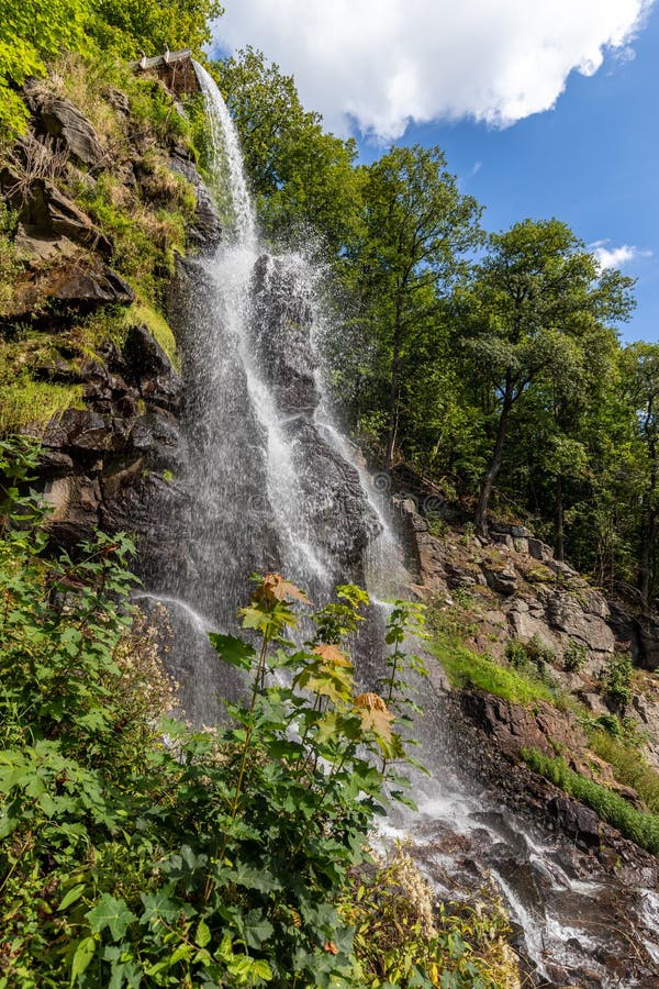 Trusetaler Waterfall Near Brotterode-Trusetal in Thuringia Stock Image ...