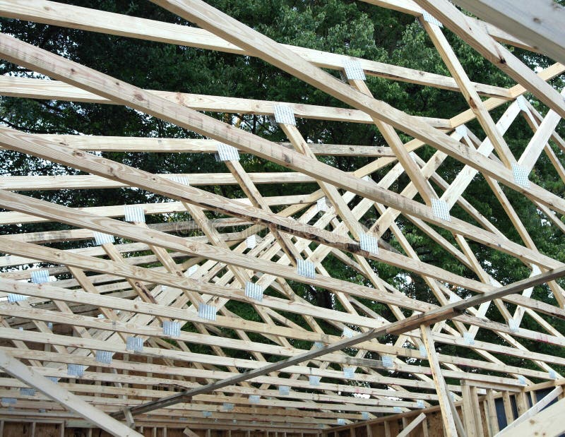 Truss Construction stock image. Image of beams, ceiling - 3067729