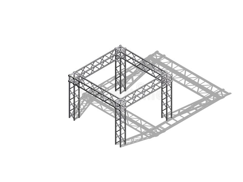 Truss Construction. Isolated on White Background Stock Illustration ...