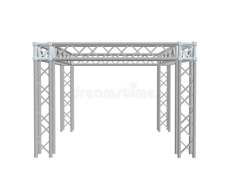 Truss Construction. Isolated on White Background. 3D Vector ...