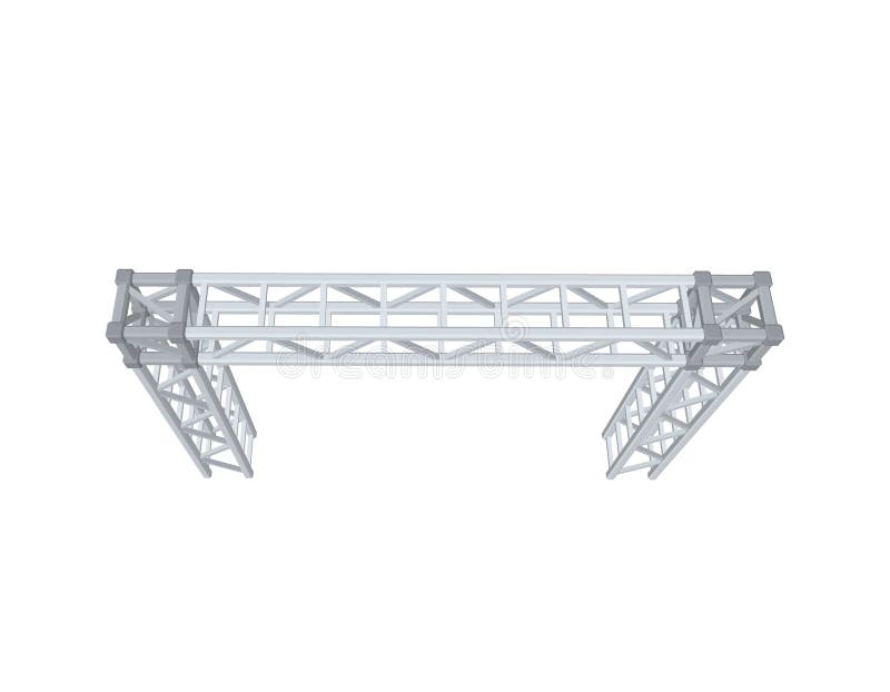 Truss Construction. Isolated on White Background. 3D Vector ... Truss Construction. Isolated on White Background. 3D Vector ...