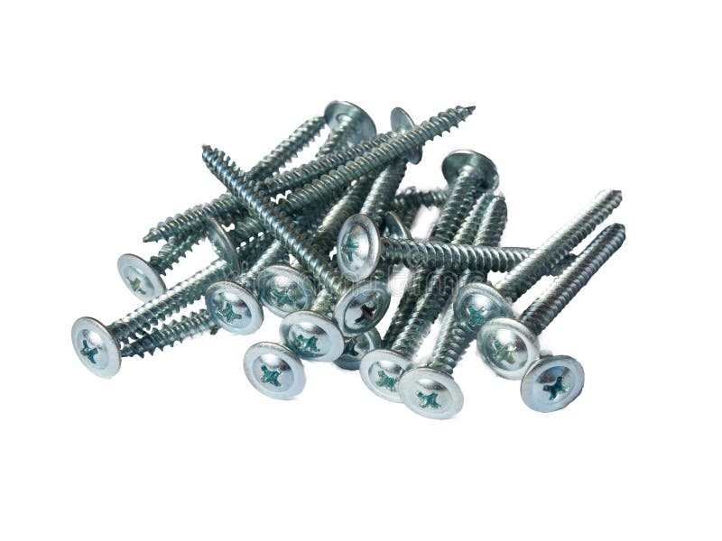 Truss Head Self Piercing Screws Isolated on White Background Stock ...