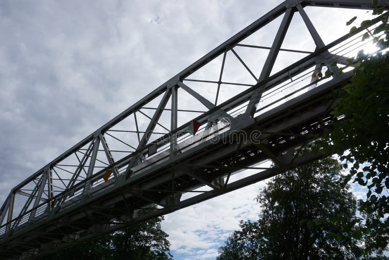 Truss Train Bridge - Side View Stock Photo - Image of architecture ...