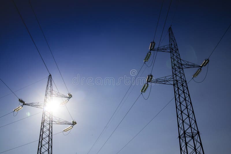 Trusses for Transporting Electricity Stock Photo - Image of pylon ...