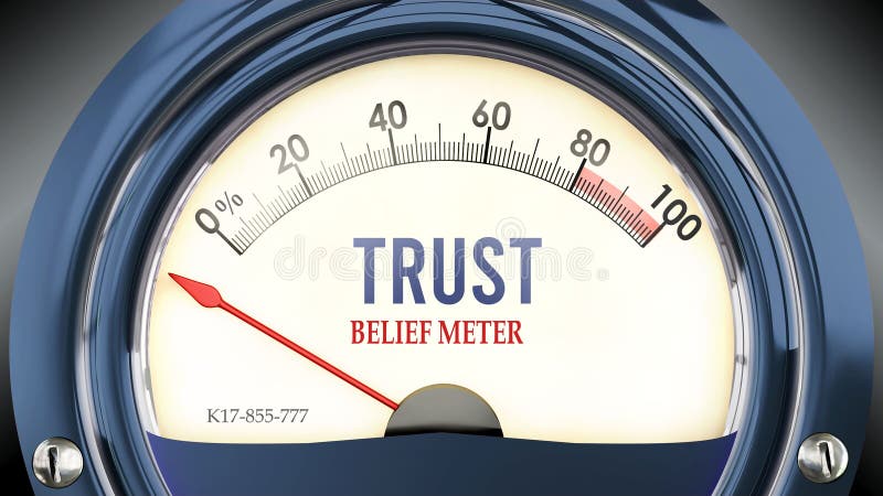 Trust and Belief Meter that Hits less Than Zero, Very Low Level of ...