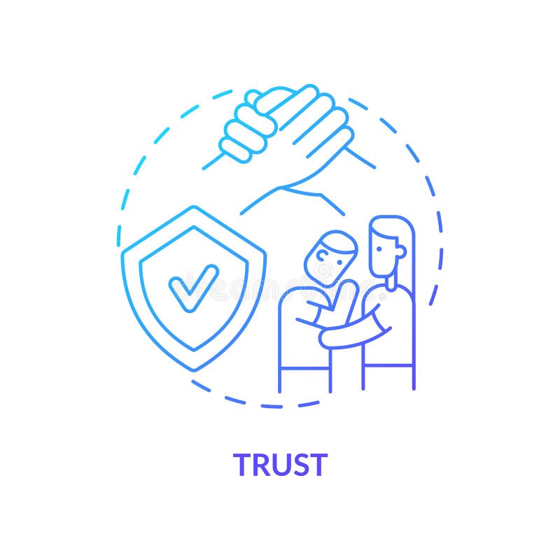 Trust Blue Gradient Concept Icon Stock Vector - Illustration of concept ...