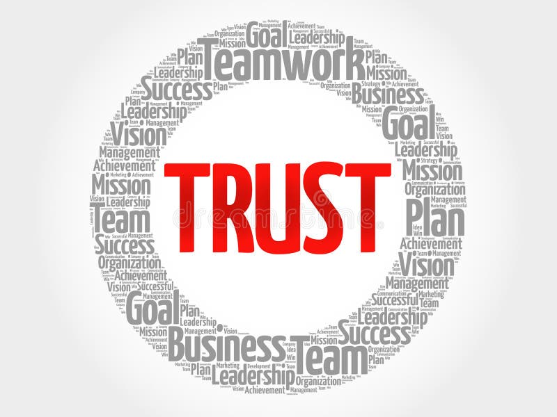 Trust circle word cloud stock illustration. Illustration of internet ...