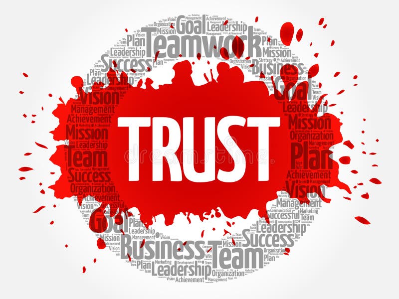 Trust circle word cloud stock illustration. Illustration of obligation ...