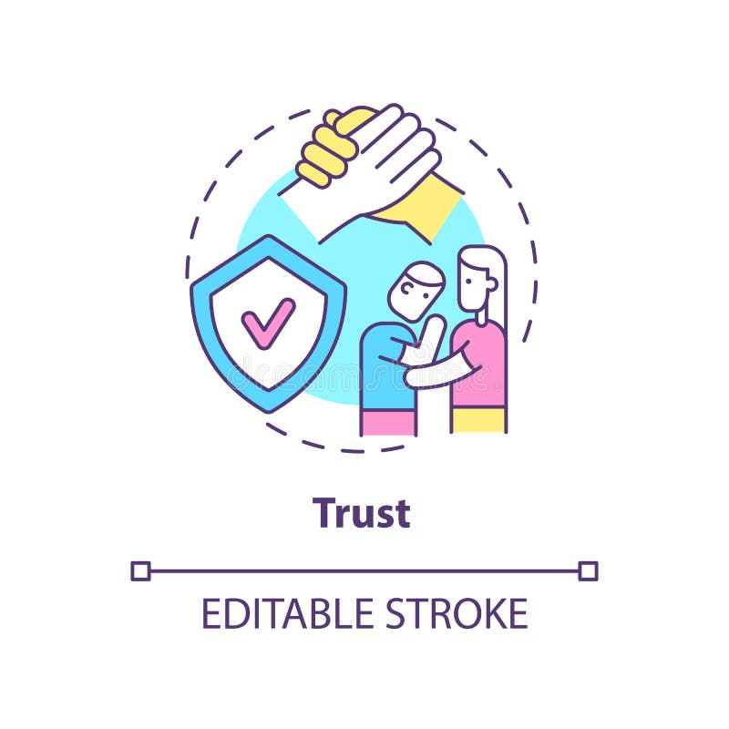 Trust concept icon stock vector. Illustration of love - 246374417
