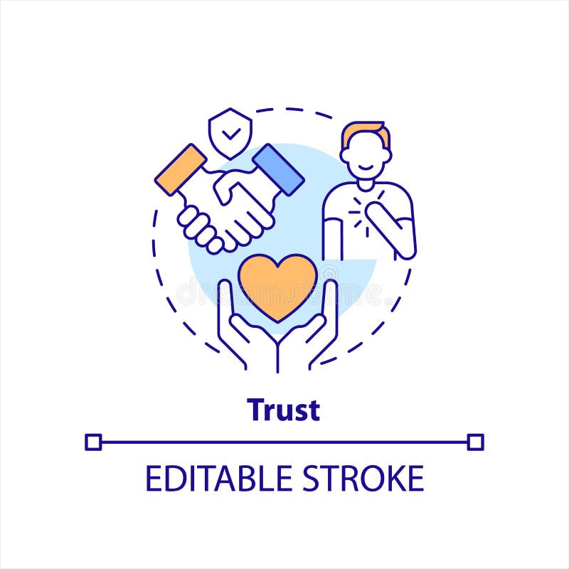 Trust concept icon stock vector. Illustration of personal - 262210377