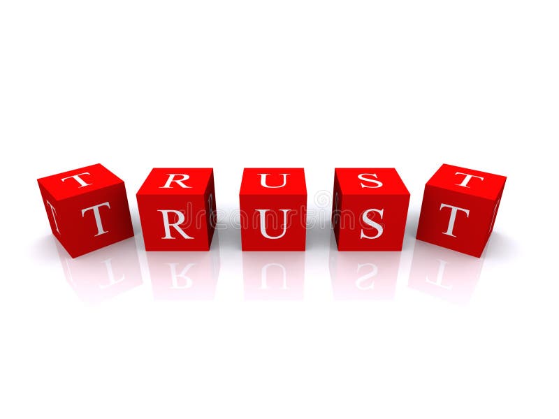 Trust cube illustration stock illustration. Illustration of square ...