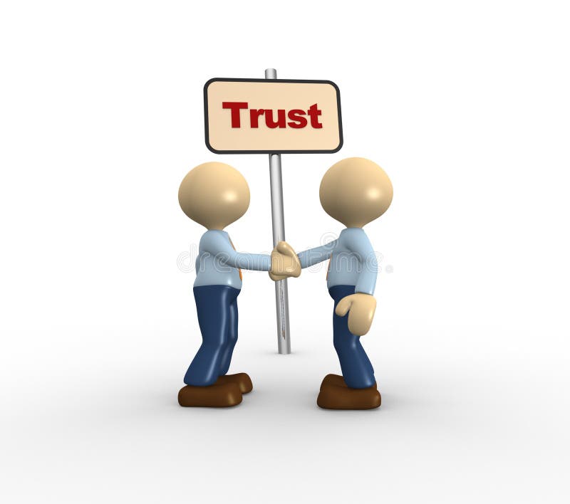 Choosing between Trust and Fear Stock Illustration - Illustration of ...