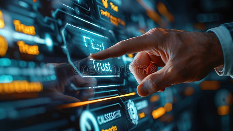 Trust In The Digital Age Stock Illustration Illustration Of Interface