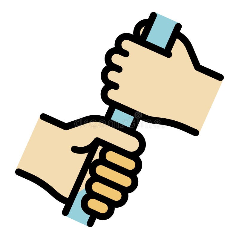 Trust Friend Help Icon Color Outline Vector Stock Vector - Illustration ...