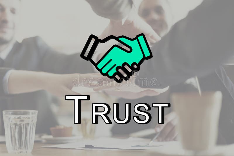 Trust Handshake Partnership Coooperation Graphic Concept Stock Image ...