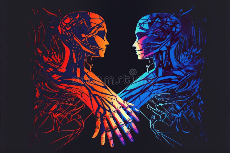 Trust Human Abstract Art Vector Art Stock Illustration - Illustration ...
