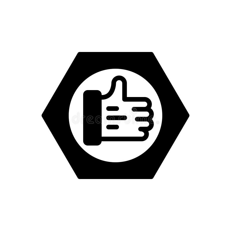 Black Solid Icon for Trust, Believe and Confidence Stock Vector ...