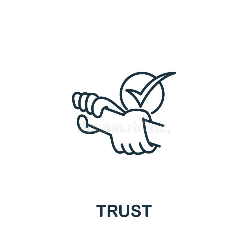Trust Icon from Teamwork Collection. Simple Line Element Trust Symbol ...