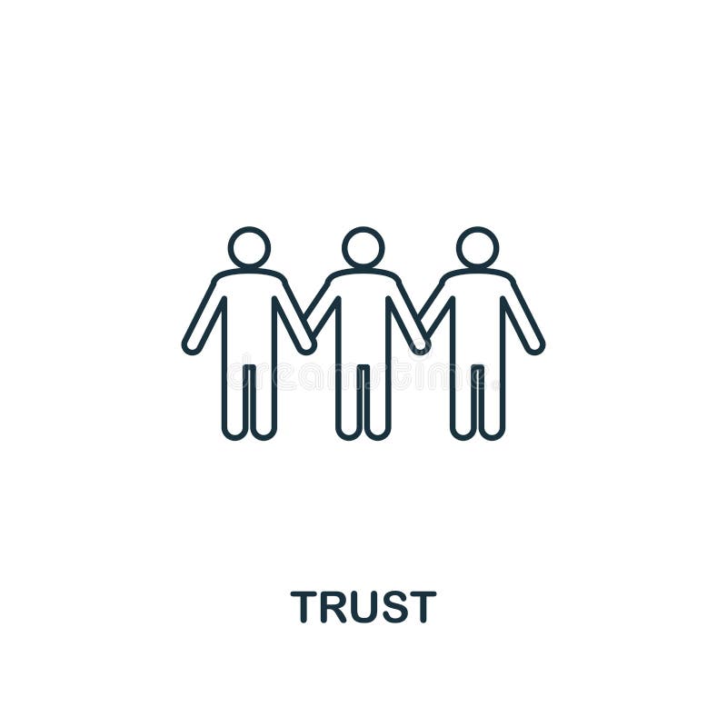 Trust Icon. Thin Line Design Symbol from Business Ethics Icons ...