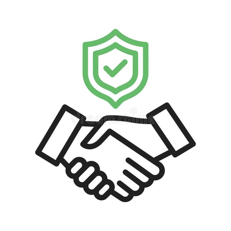 Trust Icon Vector. Handshake Icon. Partnership and Agreement Symbol. Trust for Protection Stock ...