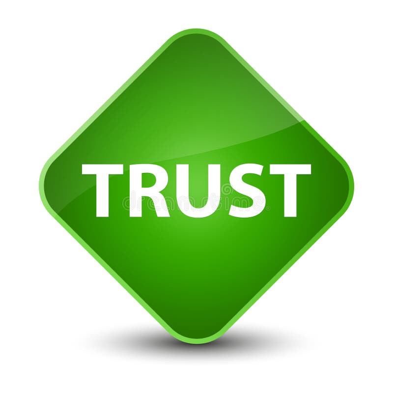 Trust green round button stock illustration. Illustration of loyal ...
