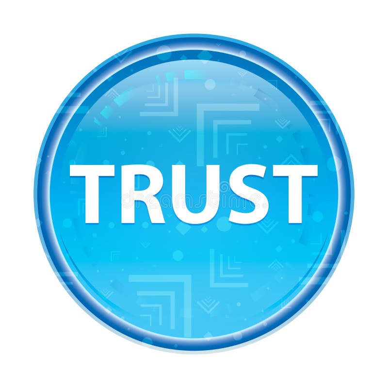 Trust Floral Blue Round Button Stock Illustration - Illustration of ...