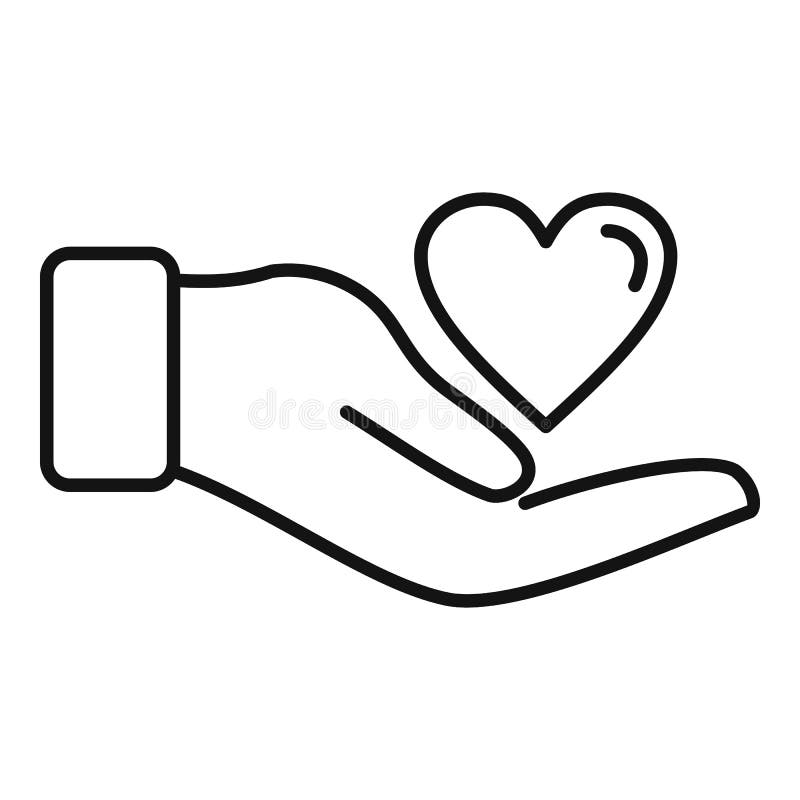 Trust Keep Love Icon Outline Vector. Hand Heart Stock Vector ... Trust Keep Love Icon Outline Vector. Hand Heart Stock Vector ...