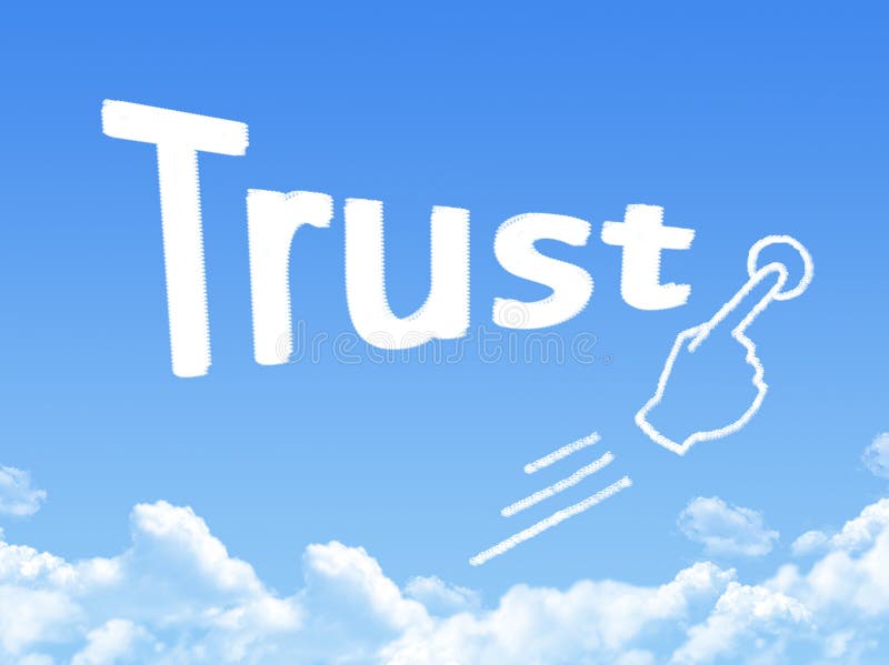Trust message cloud shape stock illustration. Illustration of contract ...