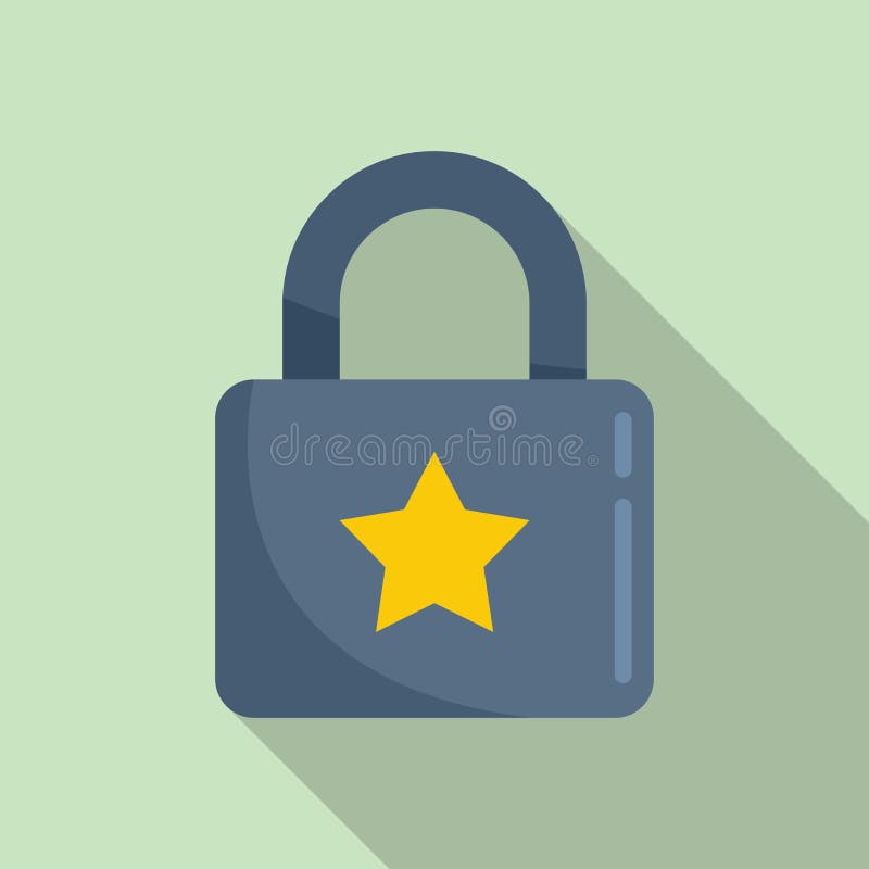 Trust Padlock Icon Flat Vector. Computer Secure Stock Vector ...