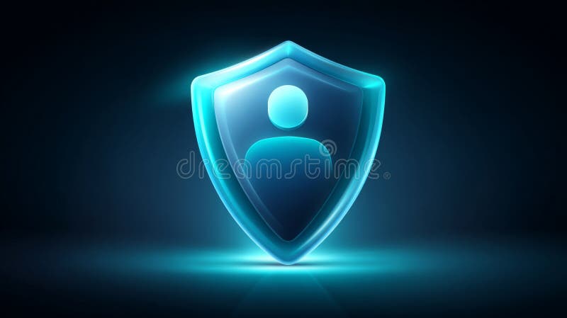 Trust and Protection Metaphor Glowing Shield Forming Around User ...