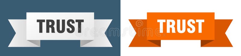 Trust Ribbon. Trust Isolated Paper Sign. Banner Stock Vector ...