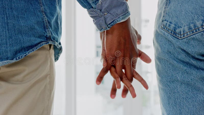 Trust, Scared and Commitment with Couple Holding Hands in Compassion ...