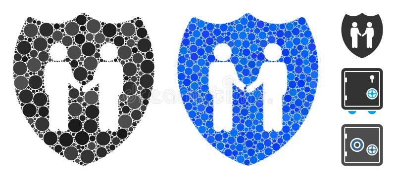 Trust Shield Composition Icon of Round Dots Stock Vector - Illustration ...