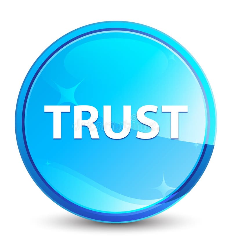 Trust Splash Natural Blue Round Button Stock Vector - Illustration of ...
