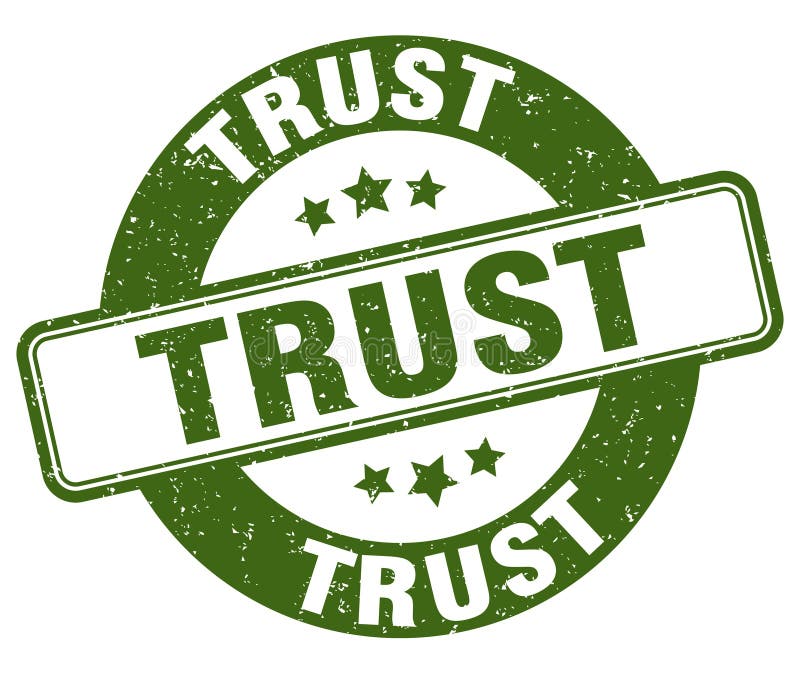 Trust Stamp. Trust Label. Round Grunge Sign Stock Vector - Illustration ...