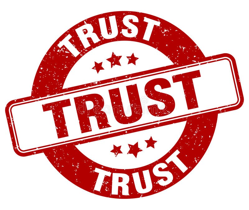 Trust Stamp. Trust Label. Round Grunge Sign Stock Vector - Illustration ...